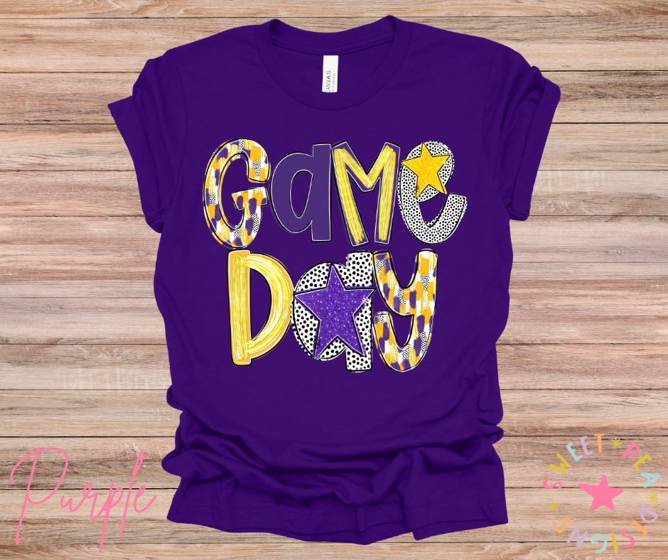Purple & Gold Game Day (Adult) – Ms Sweet Pea Designs